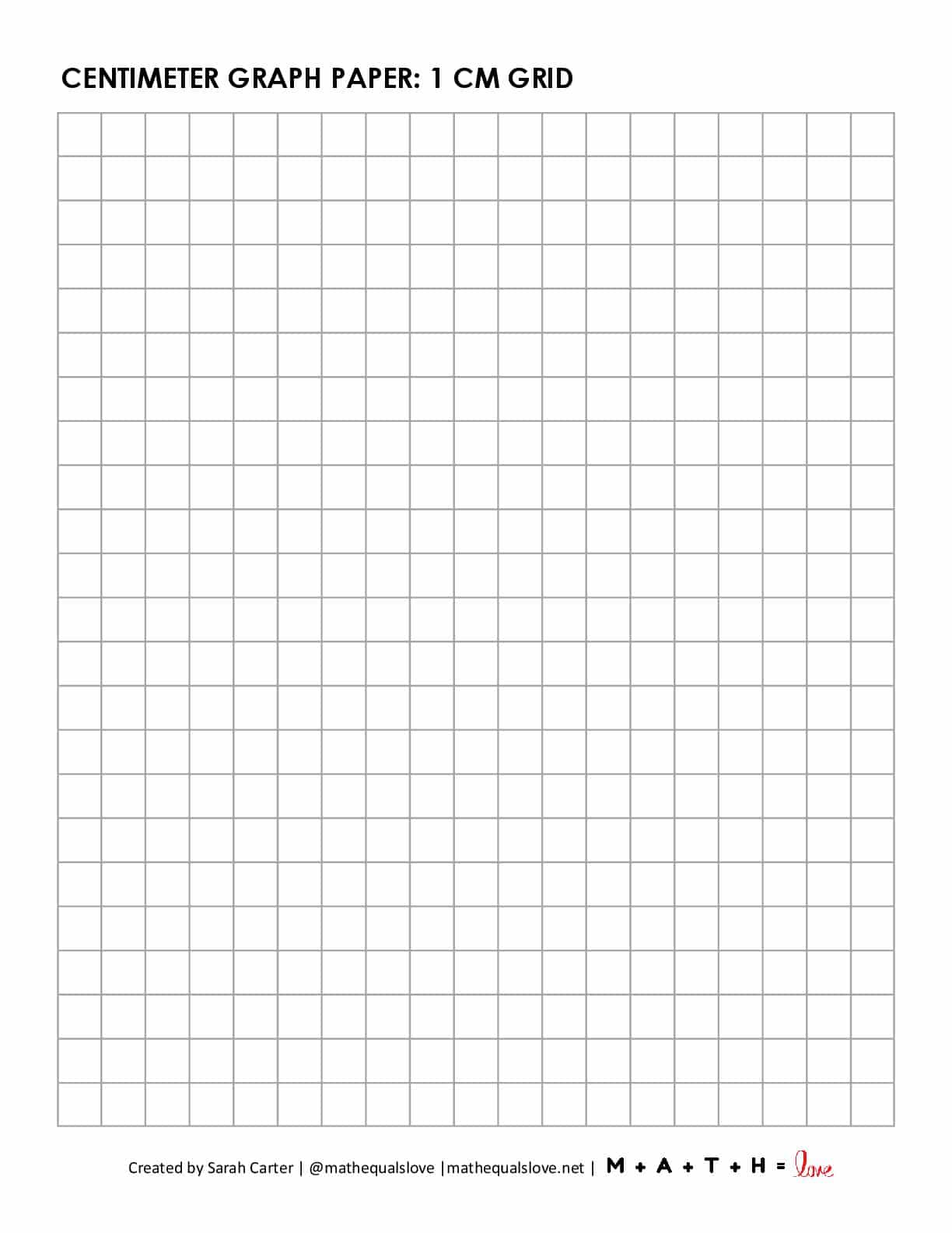 Free Printable Centimeter Graph Paper (1 cm Grid) - PDF