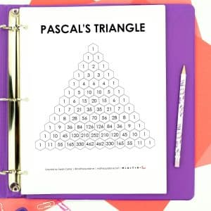 Pascal's Triangle Templates - Blank and Filled PDF