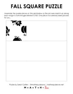 Square Fall Logic Puzzle | Math = Love