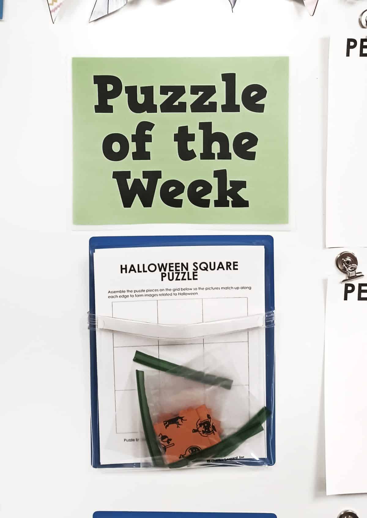 Halloween Square Edge Matching Puzzle | Math = Love
