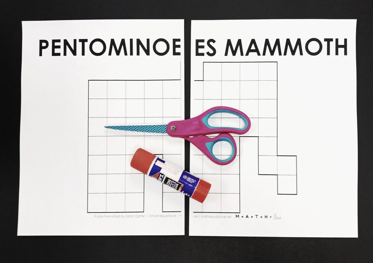 Pentominoes Mammoth Puzzle | Math = Love