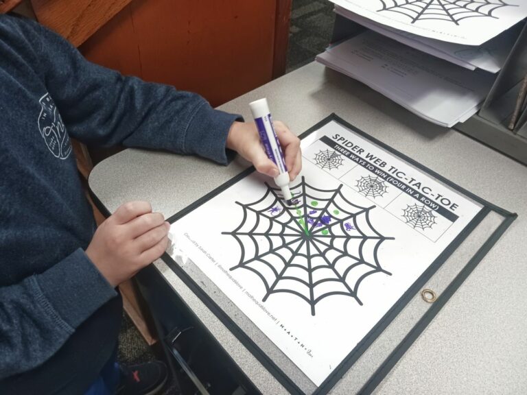 Spider Web Tic-Tac-Toe Game for Halloween | Math = Love