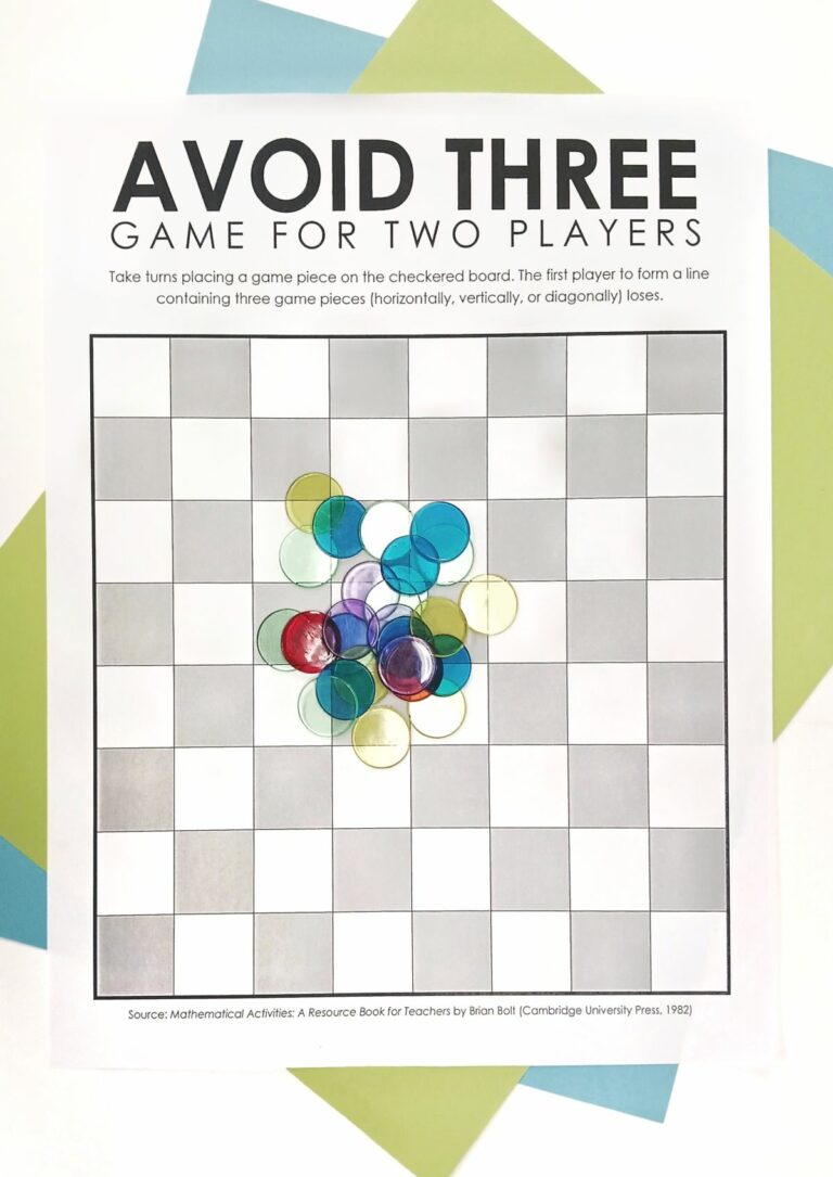Avoid Three Game (and Challenge Puzzle) | Math = Love