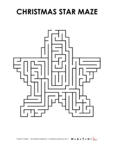 Christmas Star Maze [FREE PRINTABLE PDF]
