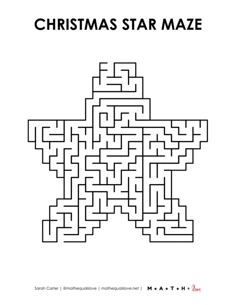 Christmas Star Maze [FREE PRINTABLE PDF]