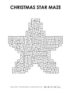 Christmas Star Maze [FREE PRINTABLE PDF]