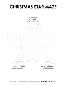 Christmas Star Maze [FREE PRINTABLE PDF]