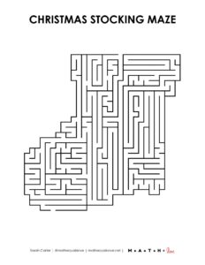 Christmas Stocking Maze [FREE Printable PDF]