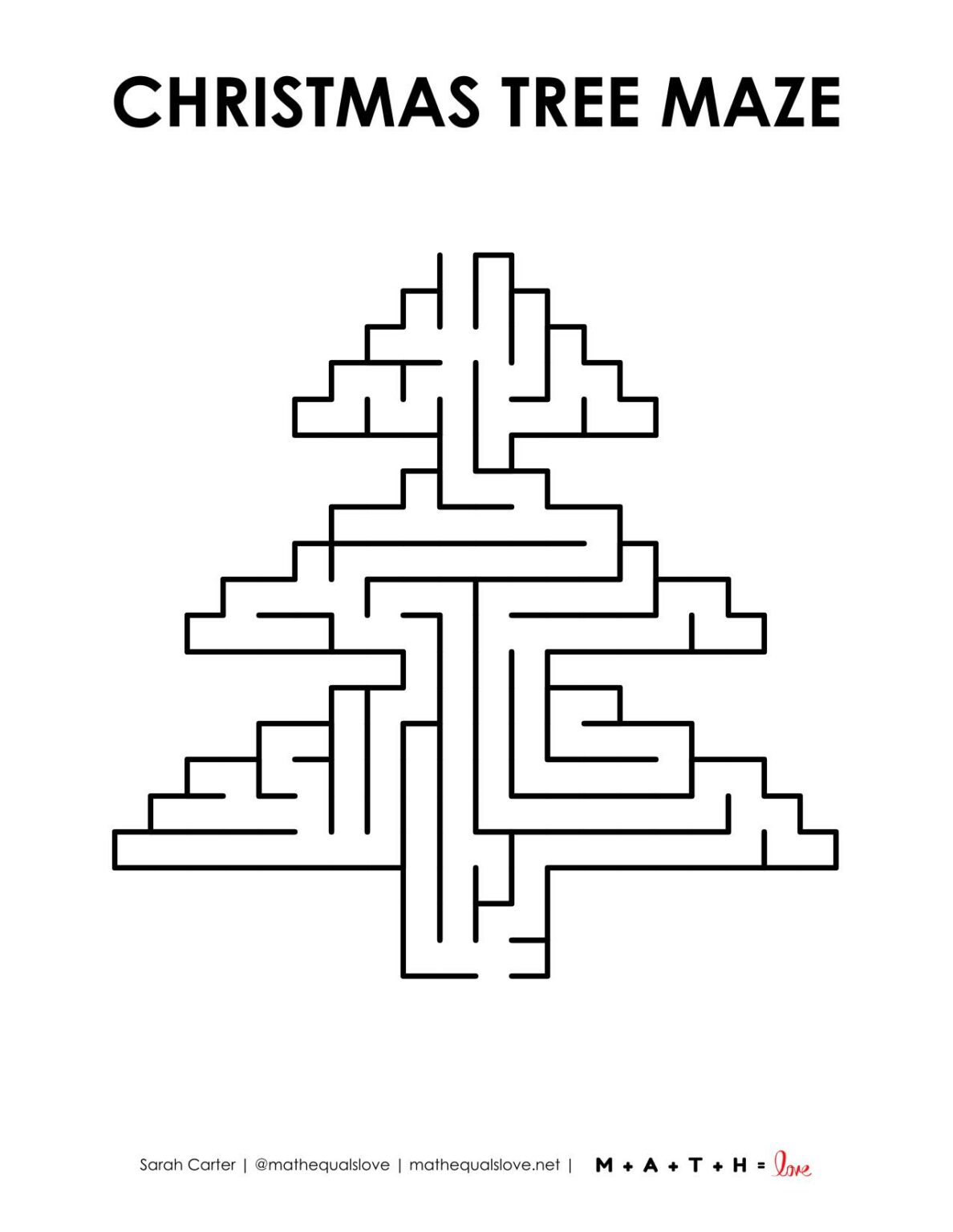 Christmas Tree Maze [FREE Printable PDF]