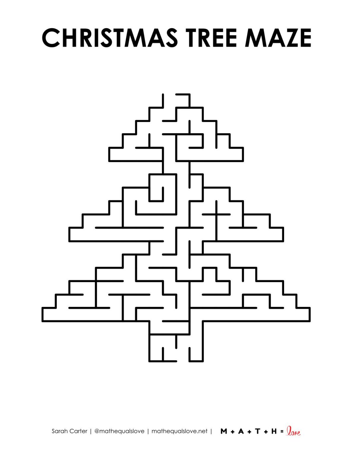 Christmas Tree Maze [FREE Printable PDF]