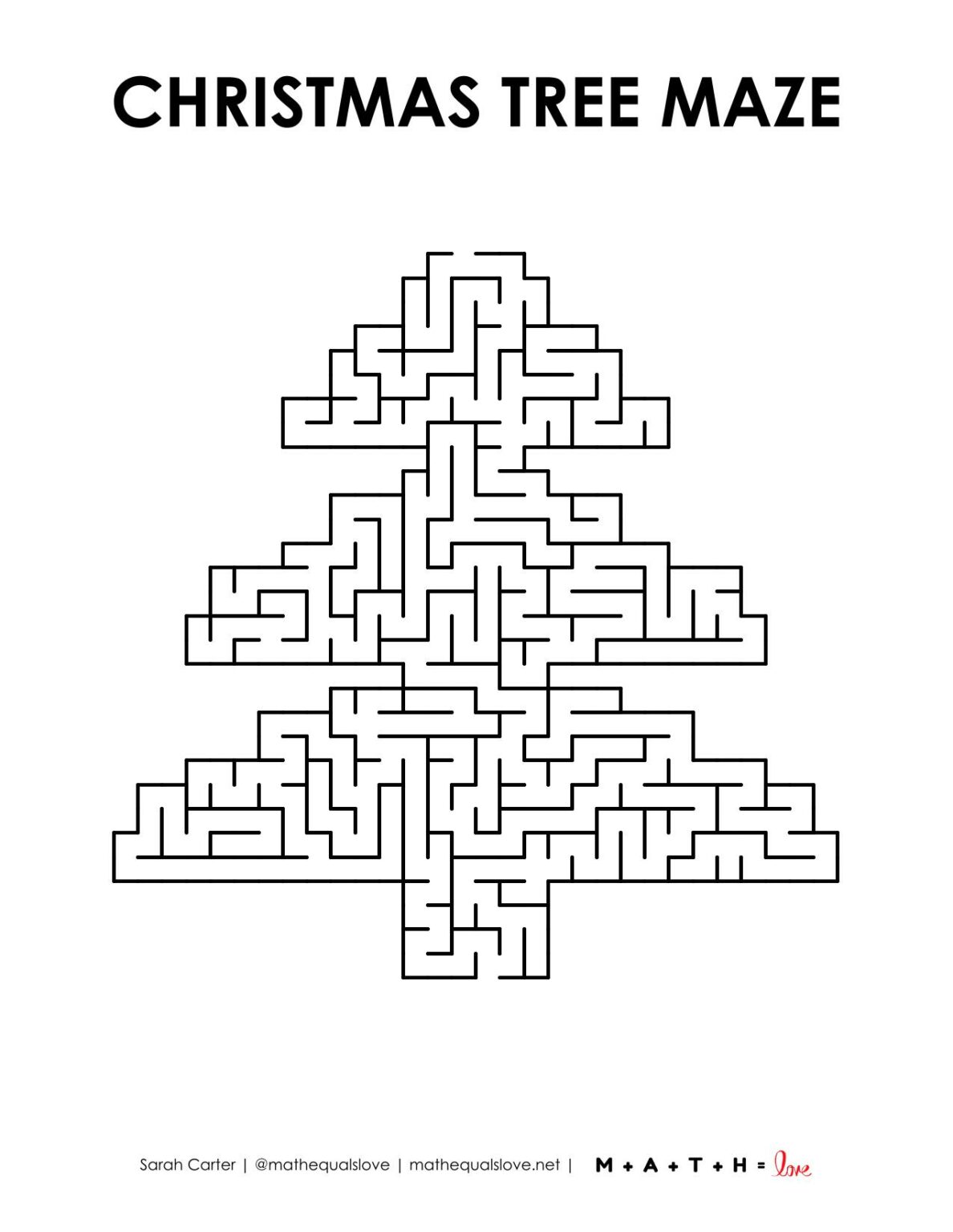 Christmas Tree Maze [FREE Printable PDF]