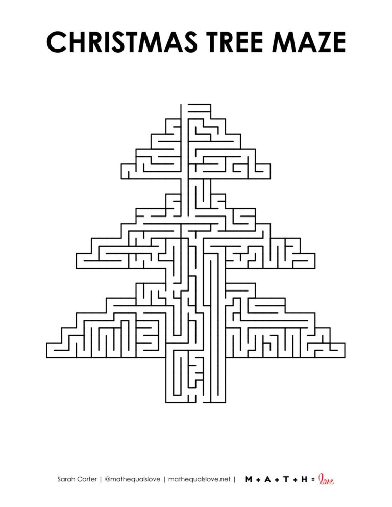 Christmas Tree Maze [FREE Printable PDF]