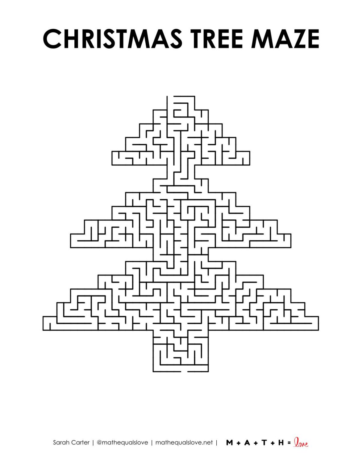 Christmas Tree Maze [FREE Printable PDF]