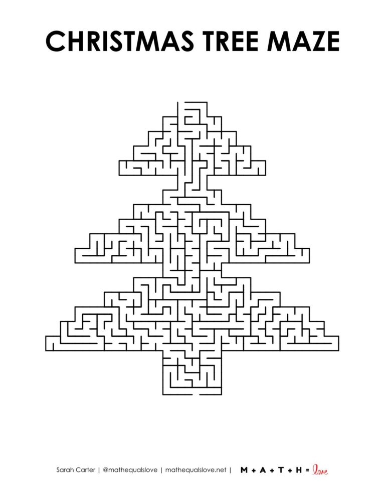 Christmas Tree Maze [FREE Printable PDF]