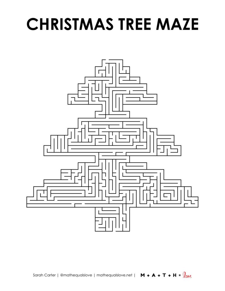Christmas Tree Maze [FREE Printable PDF]