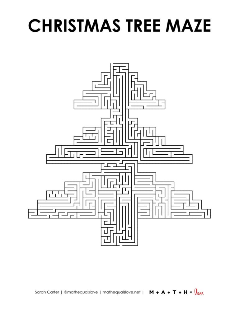 Christmas Tree Maze [FREE Printable PDF]
