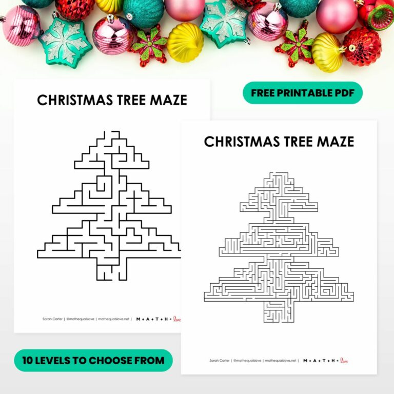Christmas Tree Maze [FREE Printable PDF]
