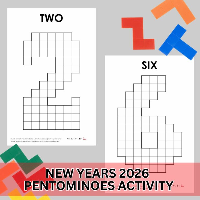 New Years 2026 Activities and Puzzles | Math = Love