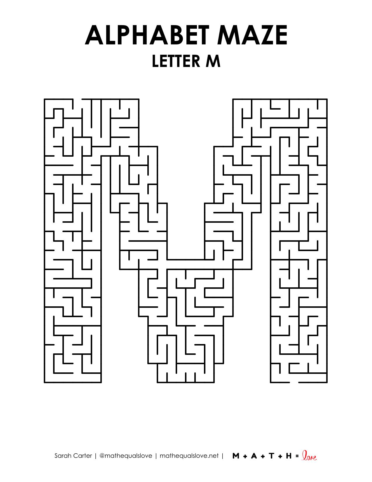 Alphabet Mazes Printable [Free PDF Download]