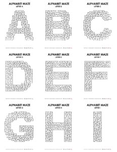 Alphabet Mazes Printable [Free PDF Download]