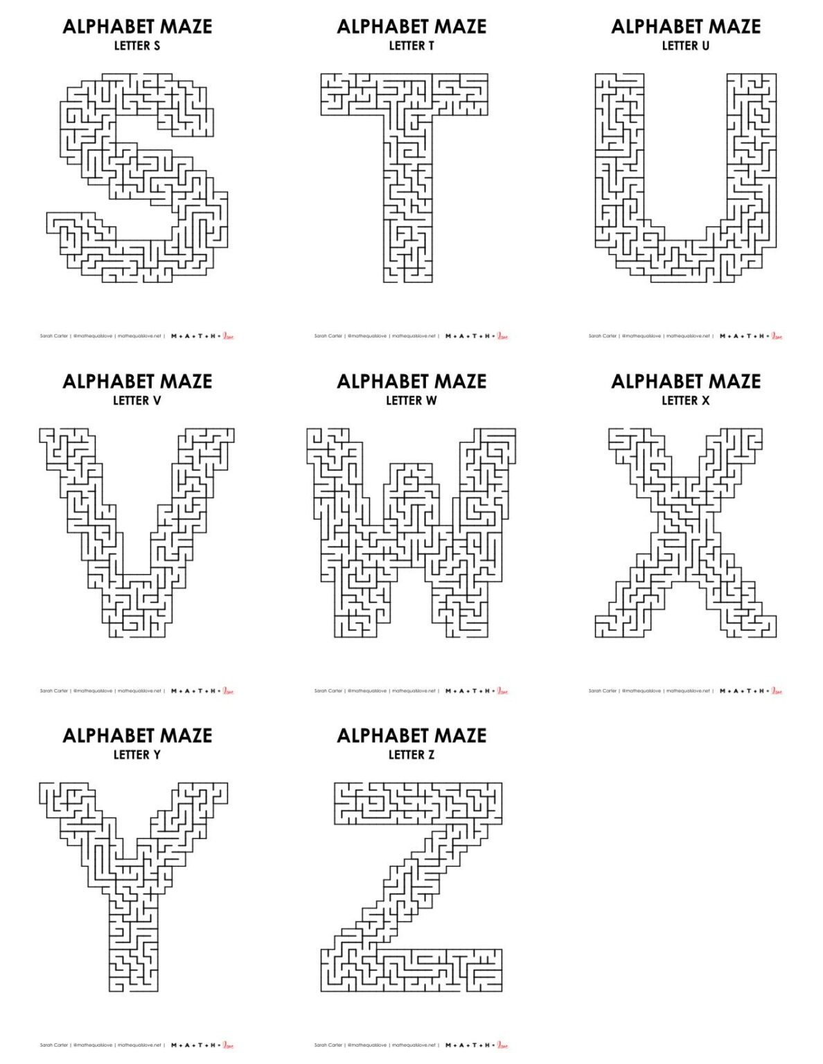 Alphabet Mazes Printable [Free PDF Download]