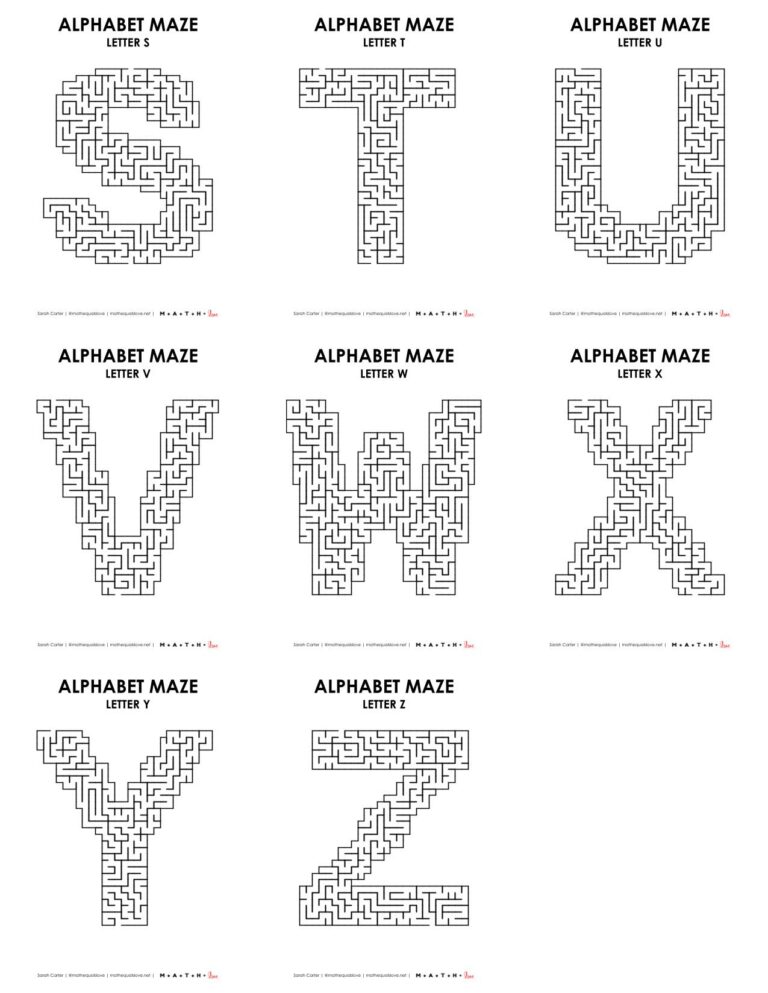 Alphabet Mazes Printable [Free PDF Download]