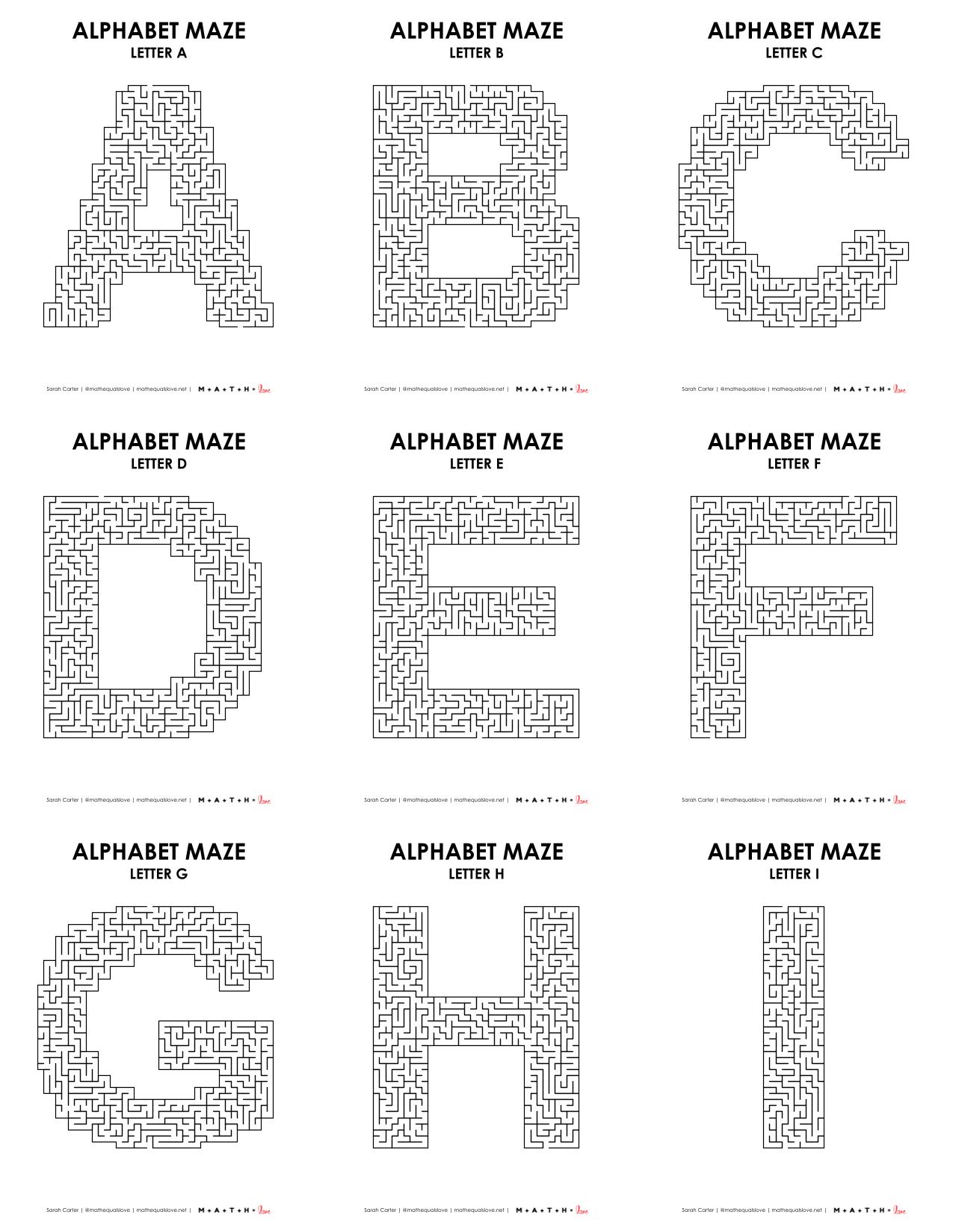 Alphabet Mazes Printable [Free PDF Download]