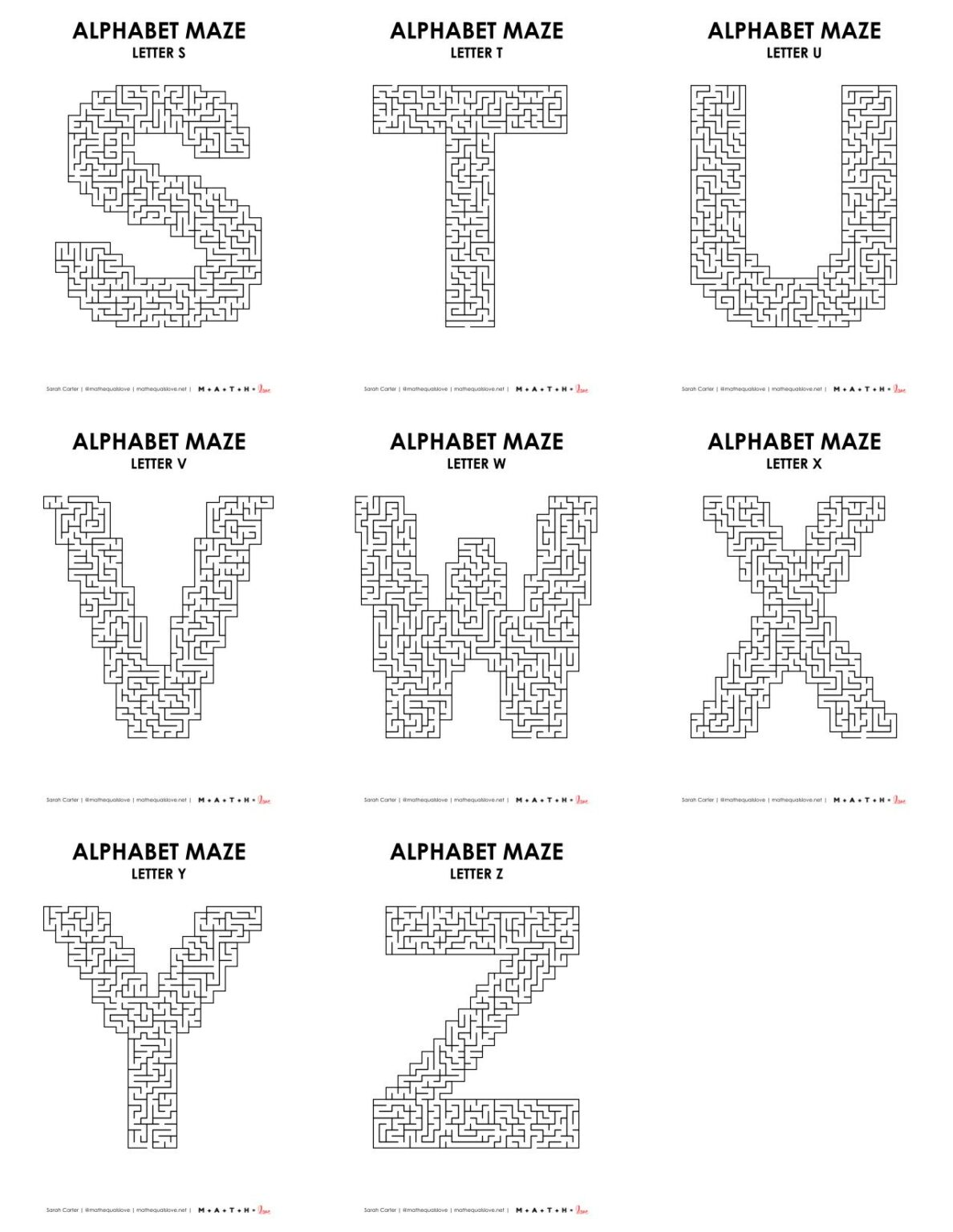 Alphabet Mazes Printable [Free PDF Download]