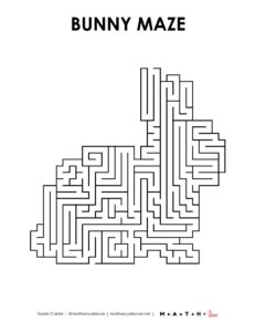 Easter Bunny Maze Printable | Math = Love
