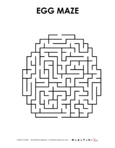 Easter Egg Maze Printable | Math = Love