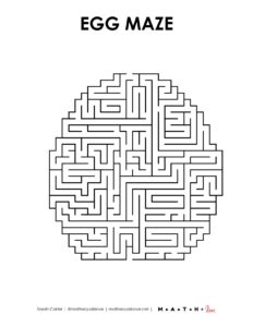 Easter Egg Maze Printable | Math = Love