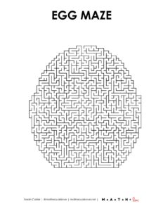 Easter Egg Maze Printable | Math = Love
