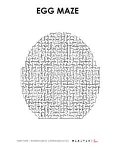 Easter Egg Maze Printable | Math = Love