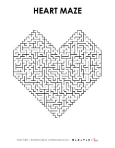 Heart Maze Printable for Valentine's Day | Math = Love