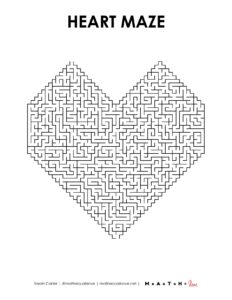 Heart Maze Printable for Valentine's Day | Math = Love