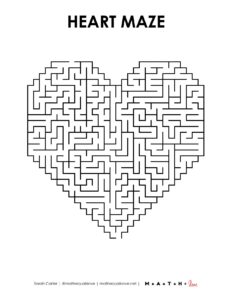 Heart Maze Printable for Valentine's Day | Math = Love