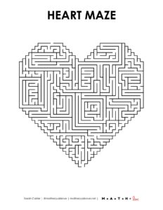 Heart Maze Printable for Valentine's Day | Math = Love