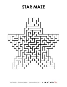 Star Maze Printable | Math = Love