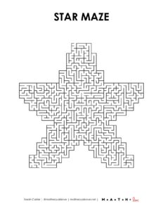 Star Maze Printable | Math = Love
