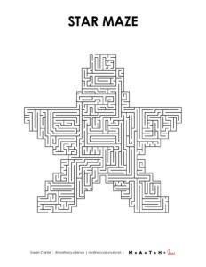 Star Maze Printable | Math = Love
