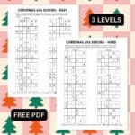 Christmas 6x6 Sudoku Puzzles [Free Printable PDF]