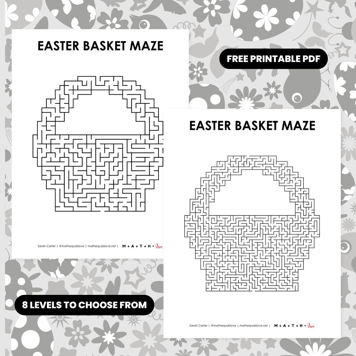 Easter Basket Maze Printable | Math = Love