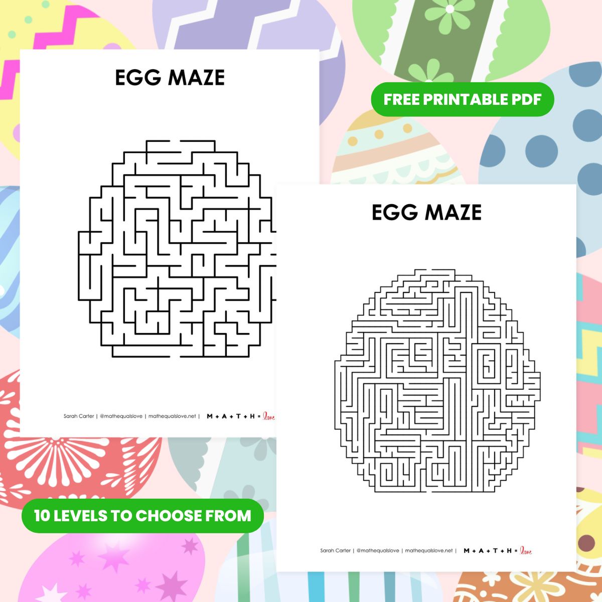 Easter Egg Maze Printable | Math = Love
