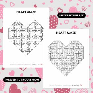 Heart Maze Printable for Valentine's Day | Math = Love
