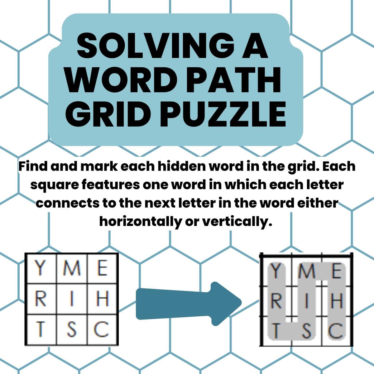 Word Path Grid Puzzles Collection | Math = Love