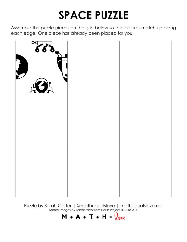 Space Square Edge Matching Puzzle | Math = Love