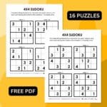 Sudoku 4x4 Puzzles [Free Printable PDFs]