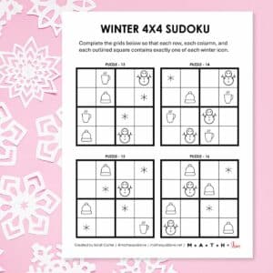 Winter Math Activities and Puzzles | Math = Love