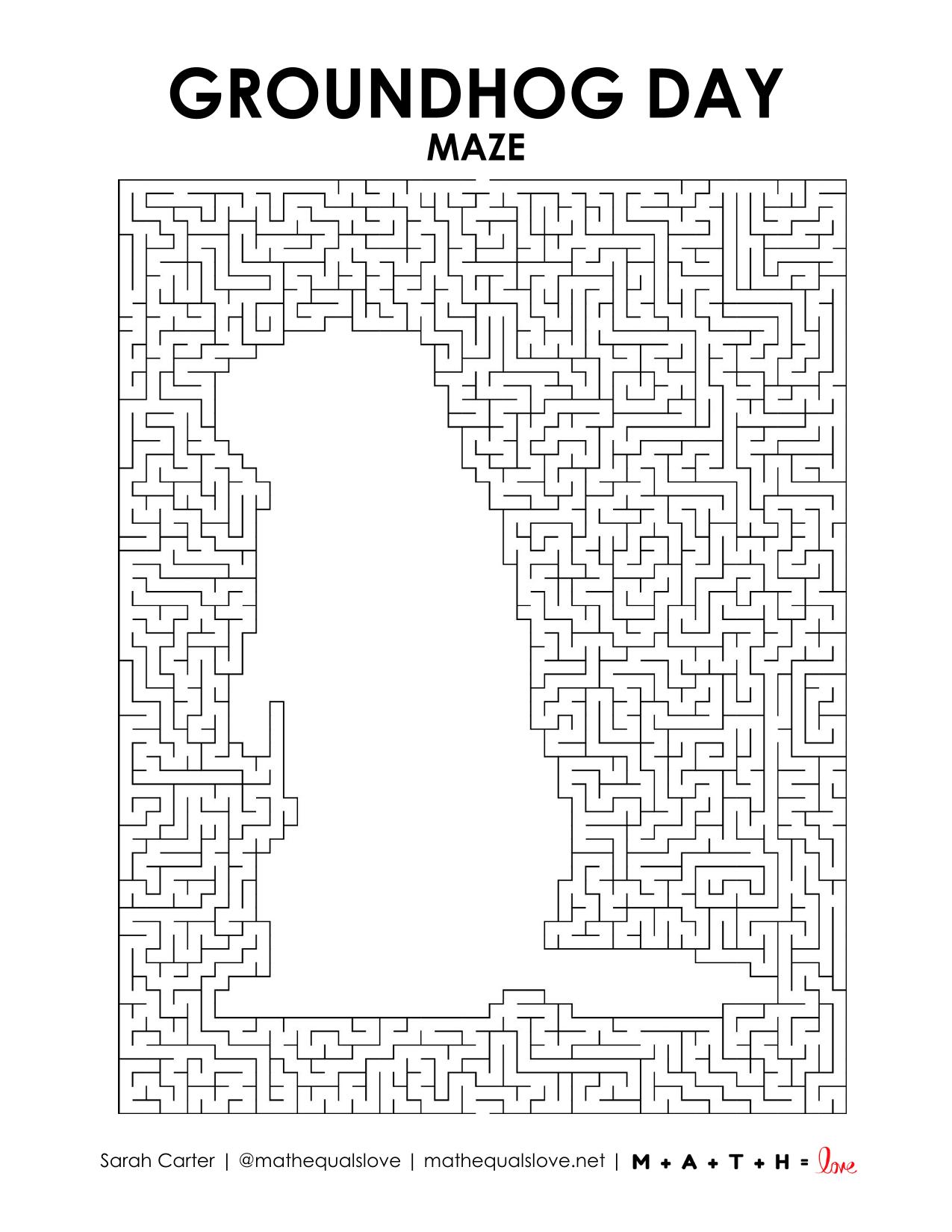 Groundhog Day Maze | Math = Love