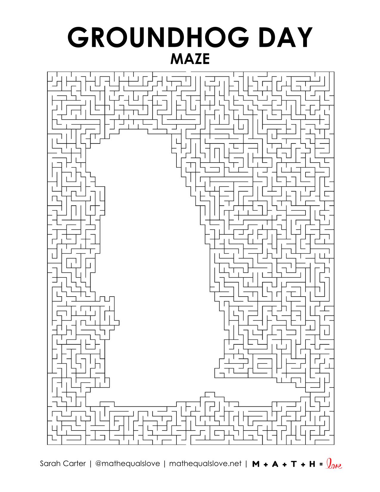 Groundhog Day Maze | Math = Love